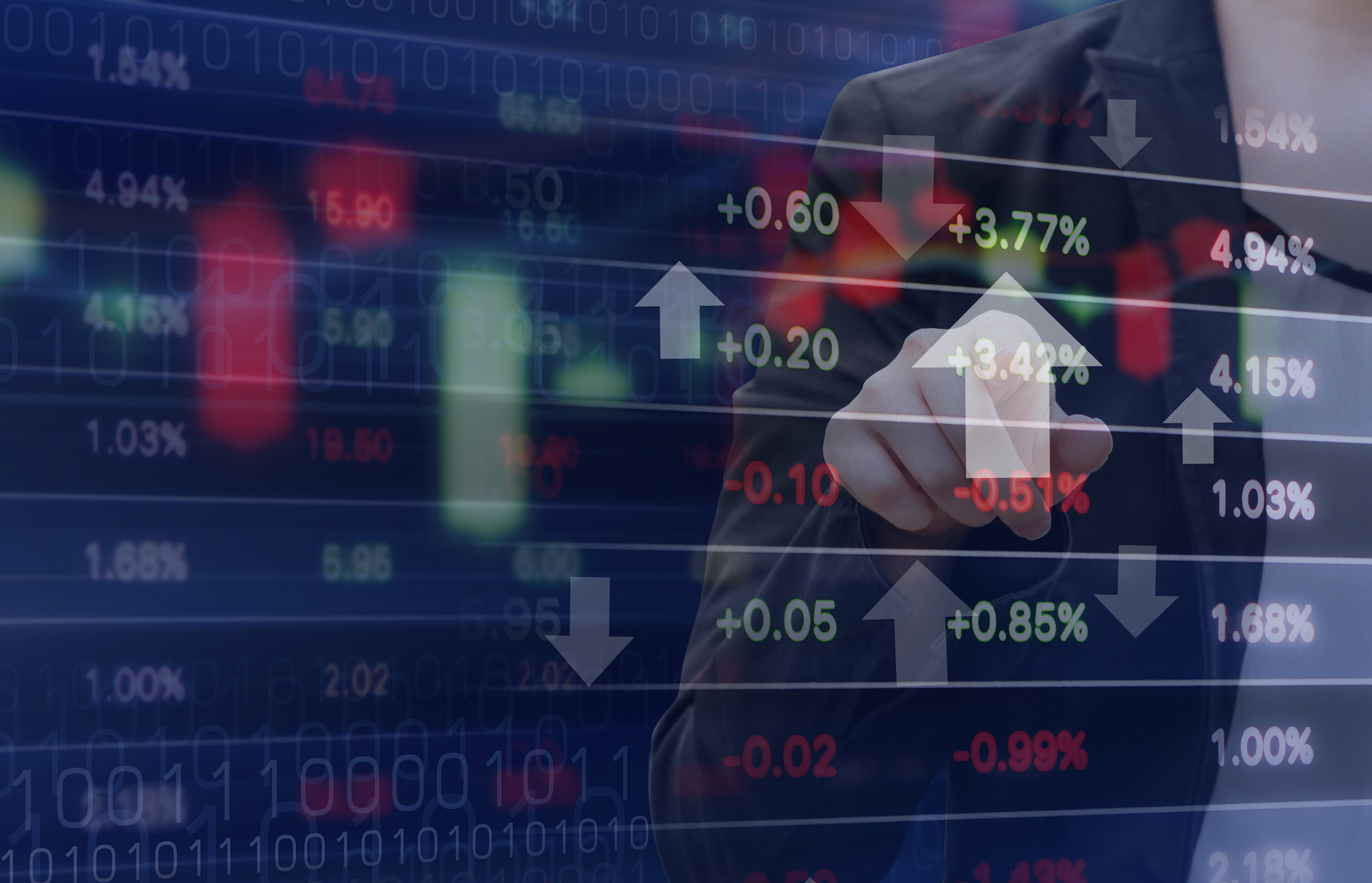 Double exposure of business woman and stock market graph – Blackwell Global