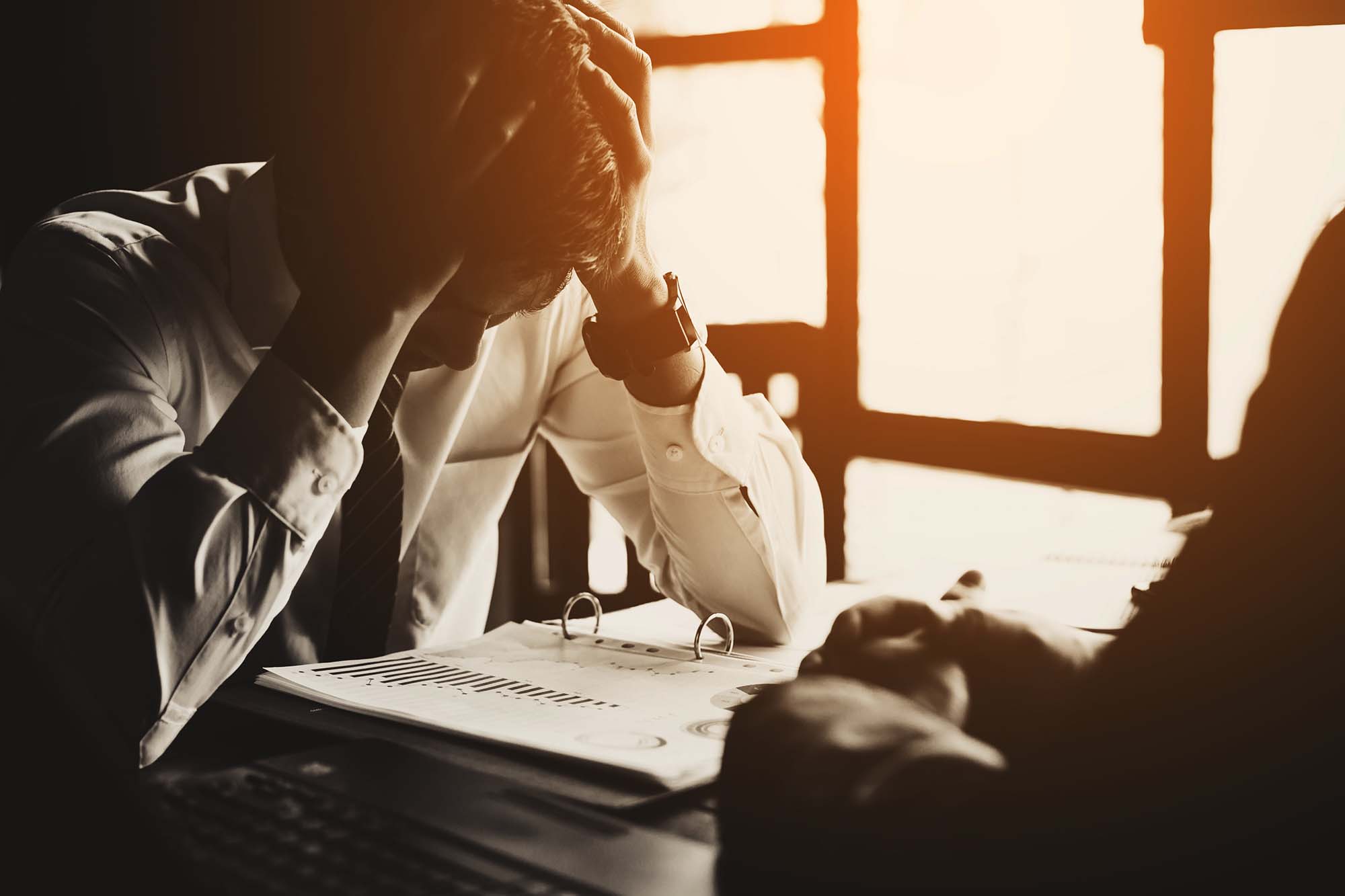 business partners disappointment of failure negotiation: busines ...